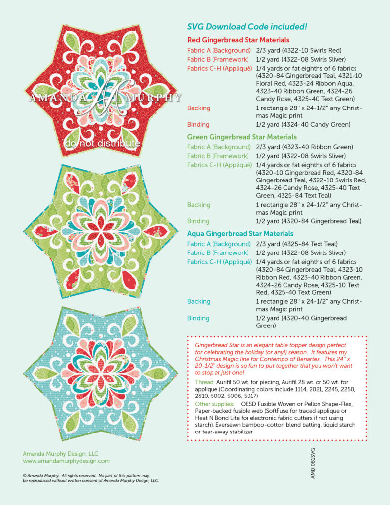 Gingerbread Star (Printed) – Amanda’s blog