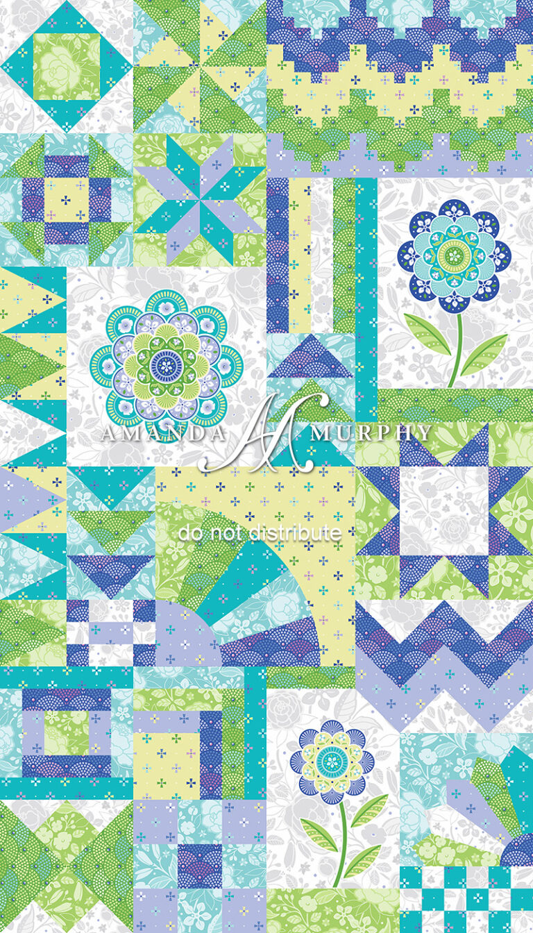 Frolic Blossom Block Panel Lake - Amanda's blog