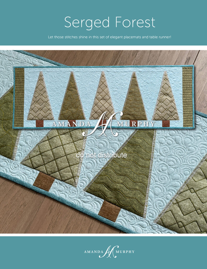 Serged Forest Runner and Placemats (Printed) - Amanda's blog